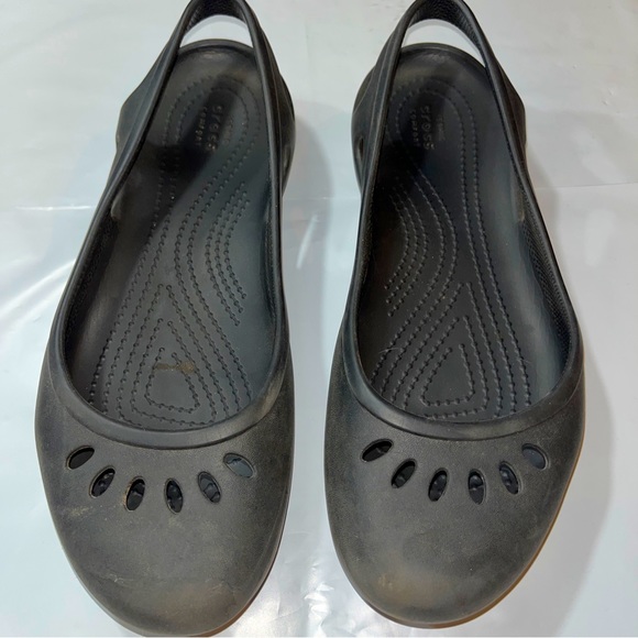 CROCS | Shoes | Crocs Kadee Black Slip On Flats Size Women Office Siren ...